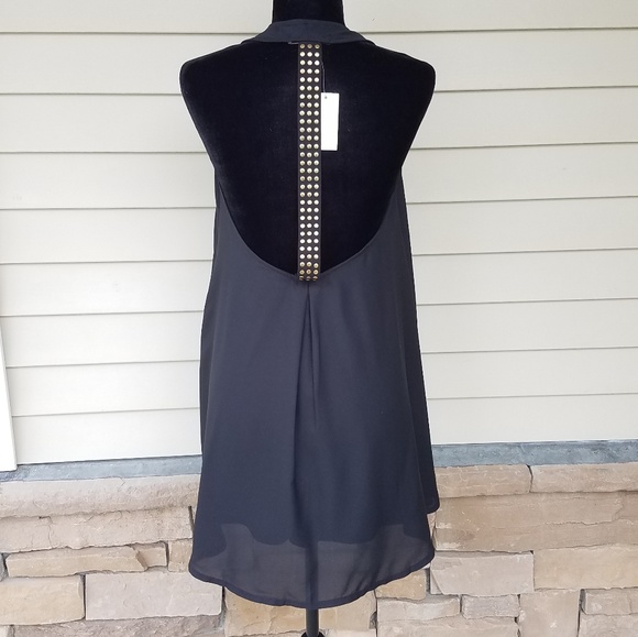 Arden B | Dresses | Arden B Black Tback Dress With Metal Studs Small ...